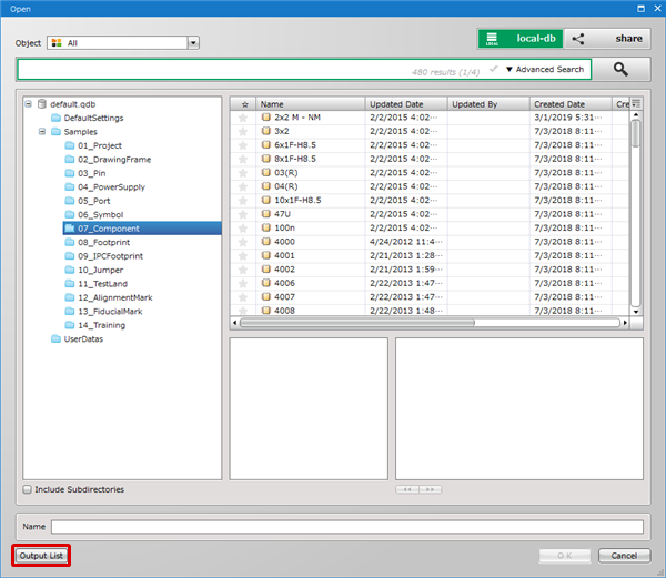 Quadcept - Output List